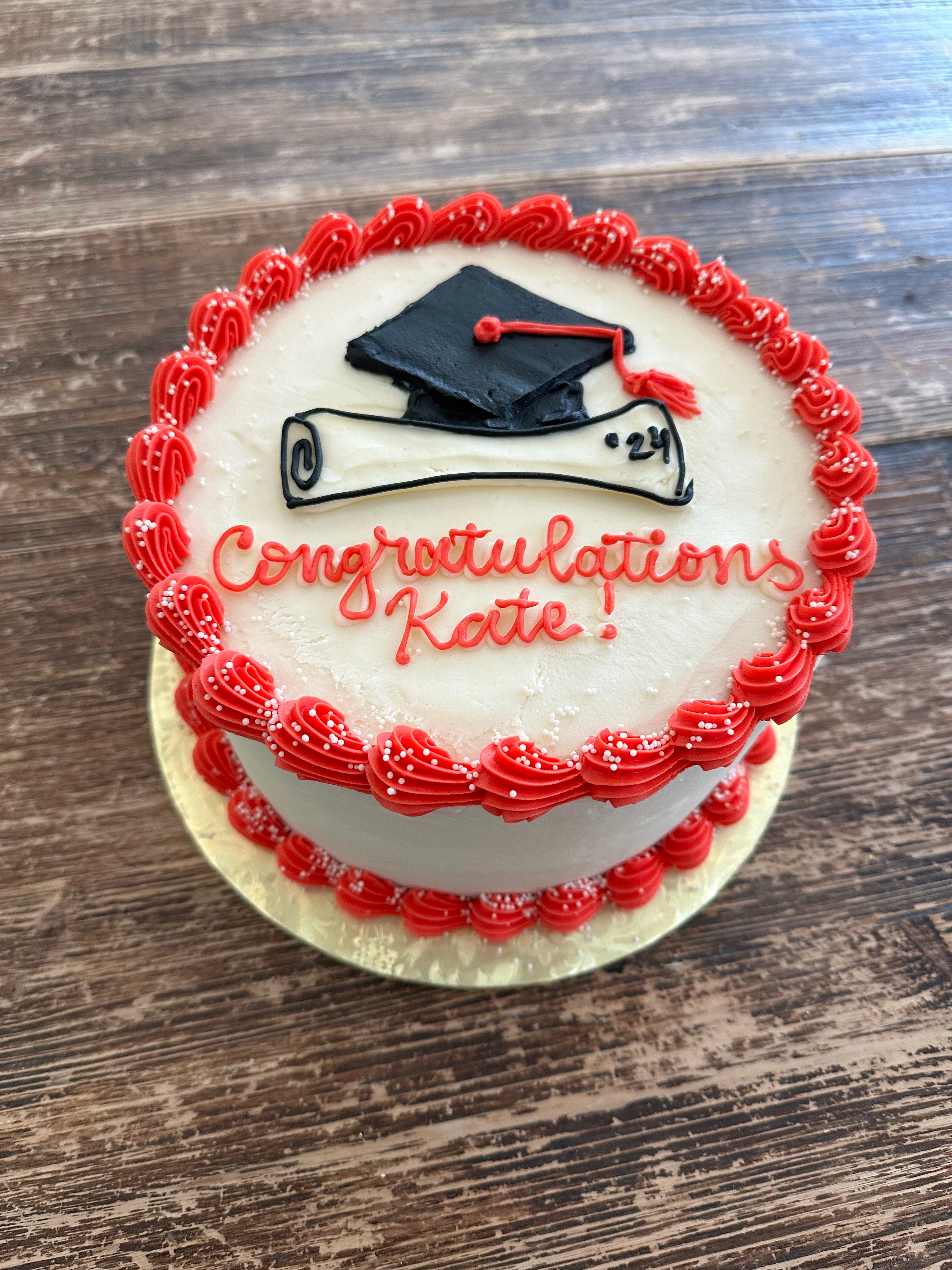 🎓Graduation Congrats Two Layered Cake! – The Flying Cupcake Indy