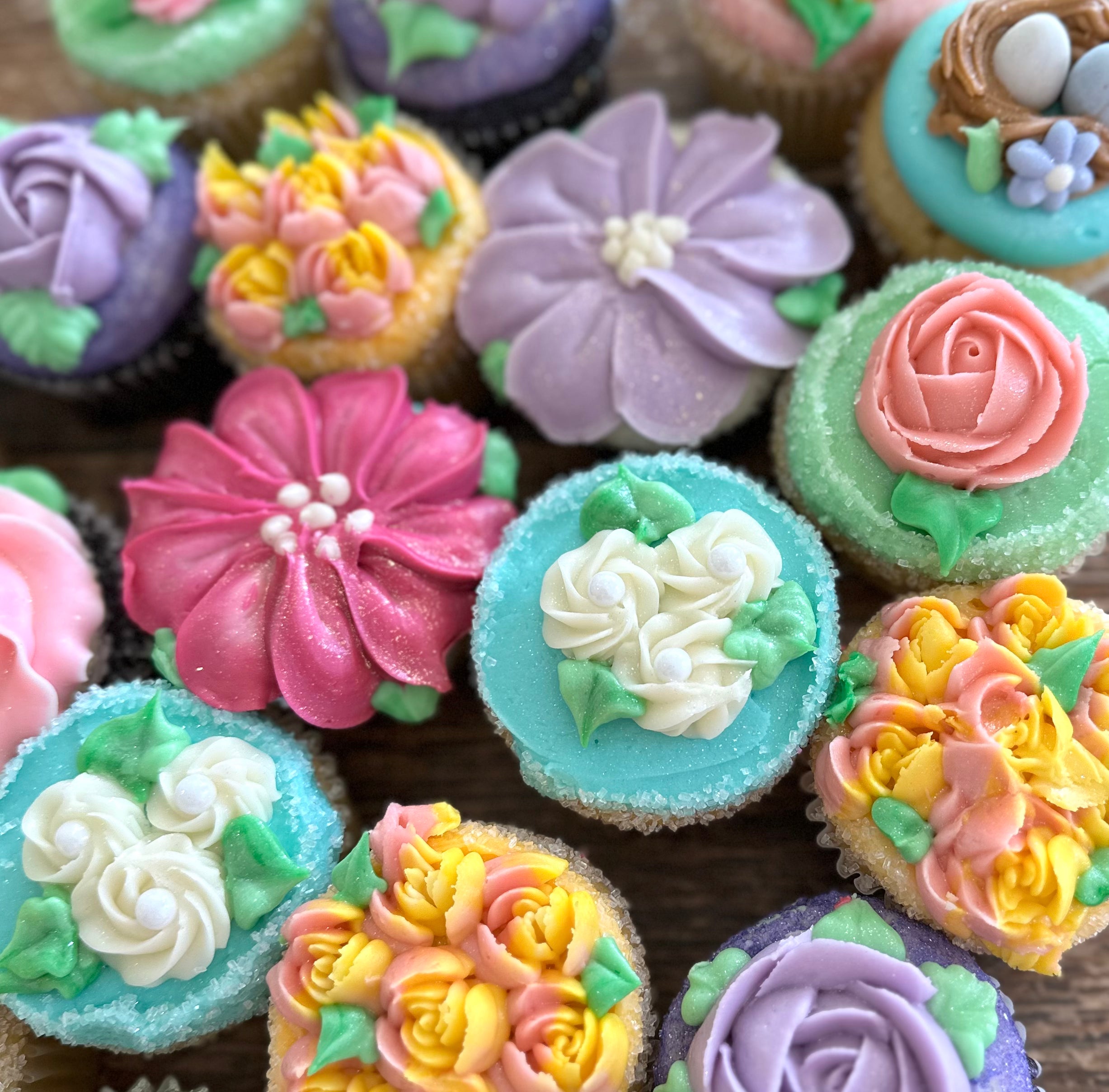 🌷Floral Collection Cupcake Dozen – The Flying Cupcake Indy